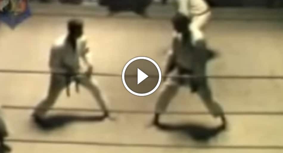 Footage of Chuck Norris fighting in Grand Champion Final Match