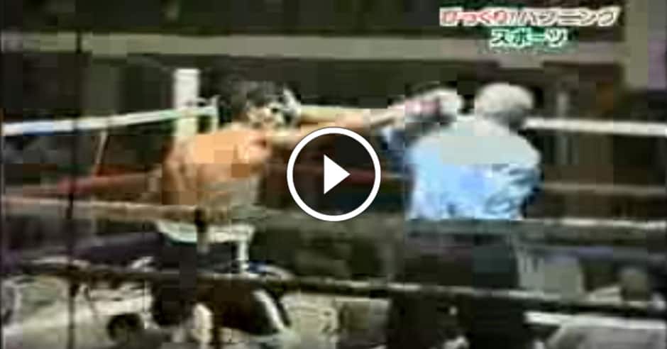 Boxing referee gets knocked out cold - on purpose